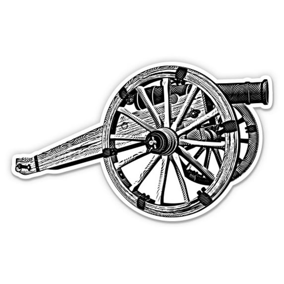 Old Cannon Historic Reenactment - 5" Vinyl Sticker - For Car Laptop I ...