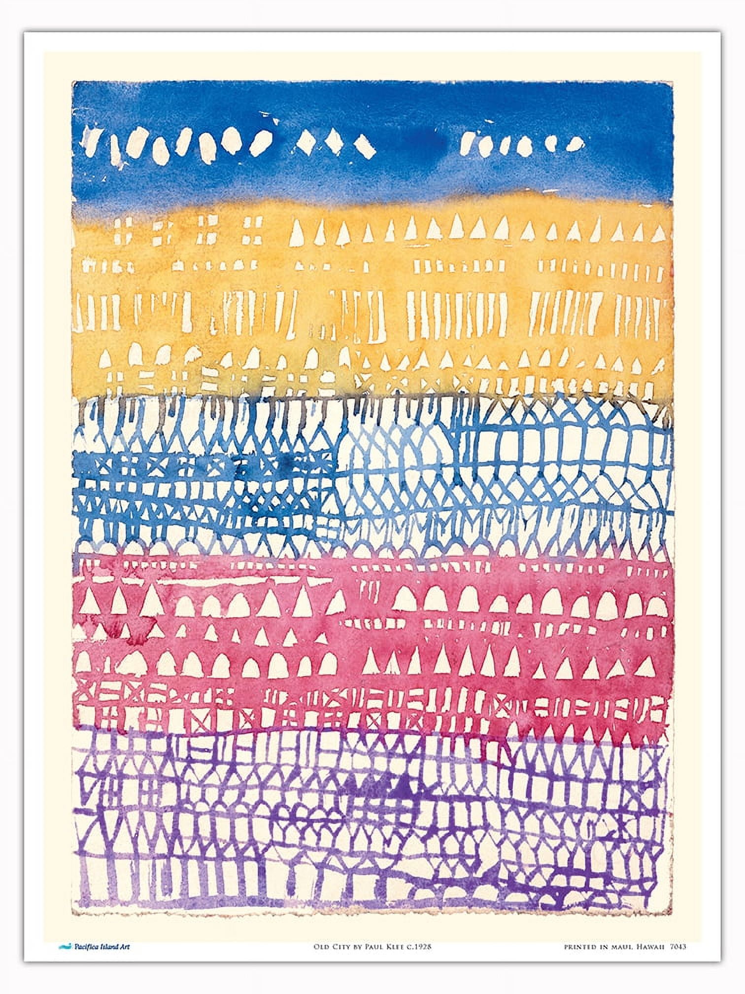 Old City - From an Original Watercolor Painting by Paul Klee c.1928 ...