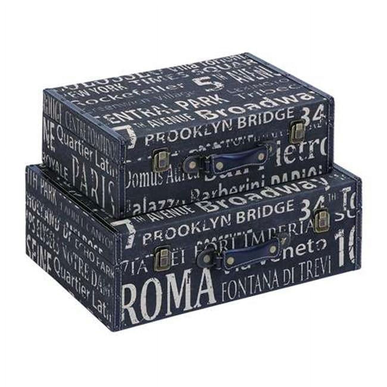 Old Classic Leather Travel Luggage With European Landmarks - Walmart.com