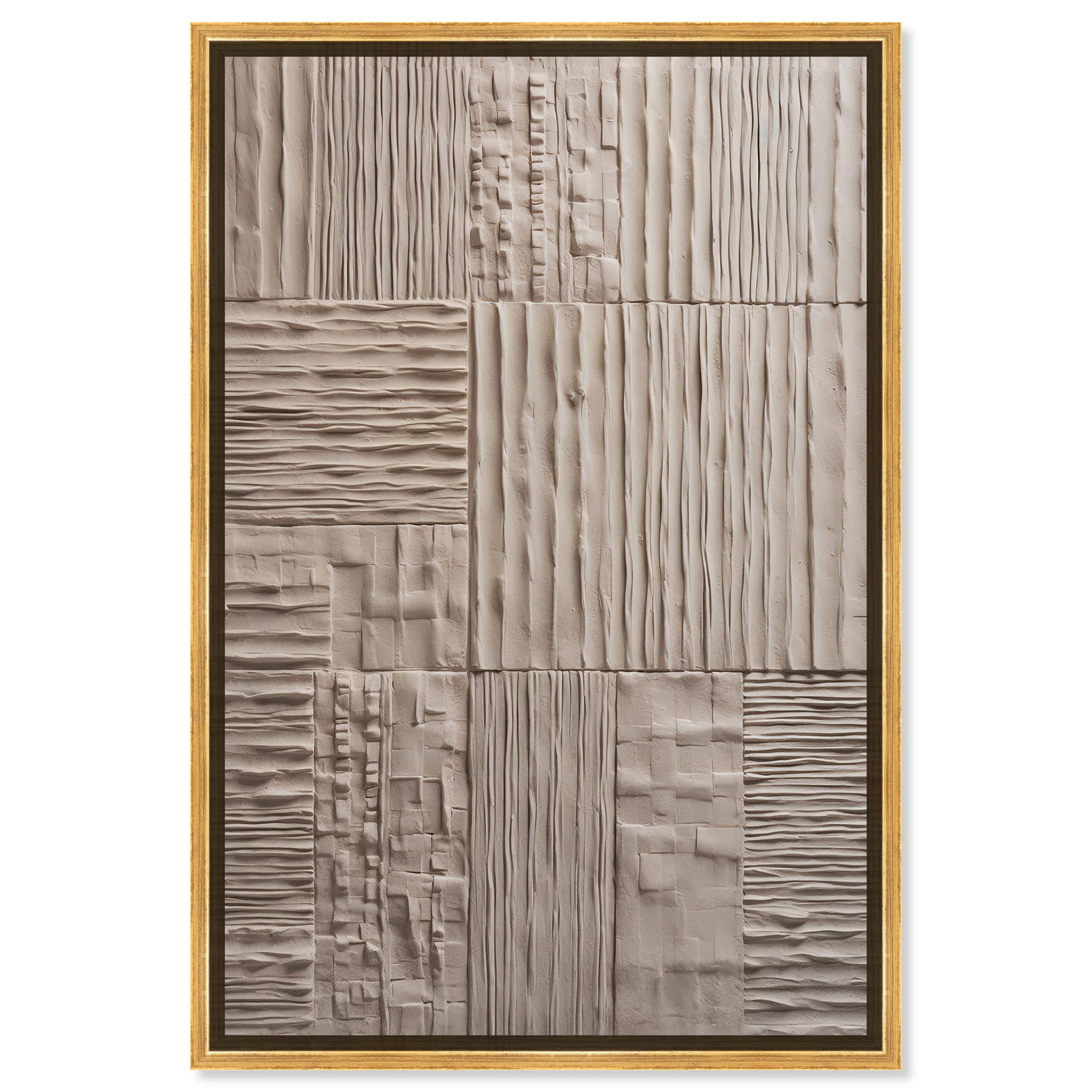 Old Clay Texture Canvas Elegant White and Gold Art by Art Remedy, Gold ...