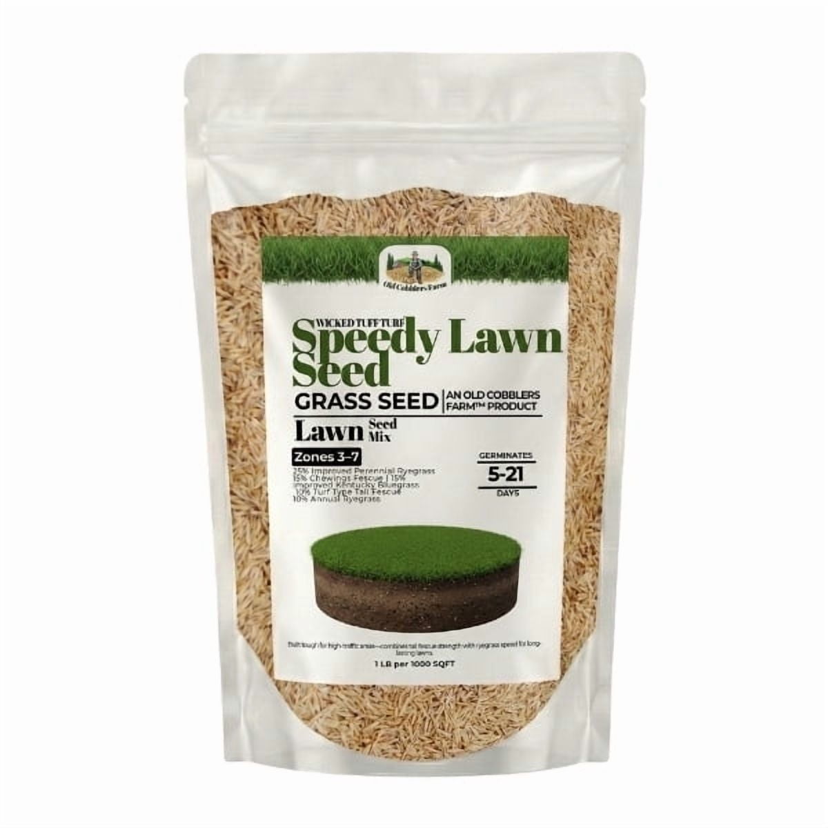 Old Cobblers Farm™ Wicked Tuff Turf Speedy Lawn Seed – Fast-Germinating ...