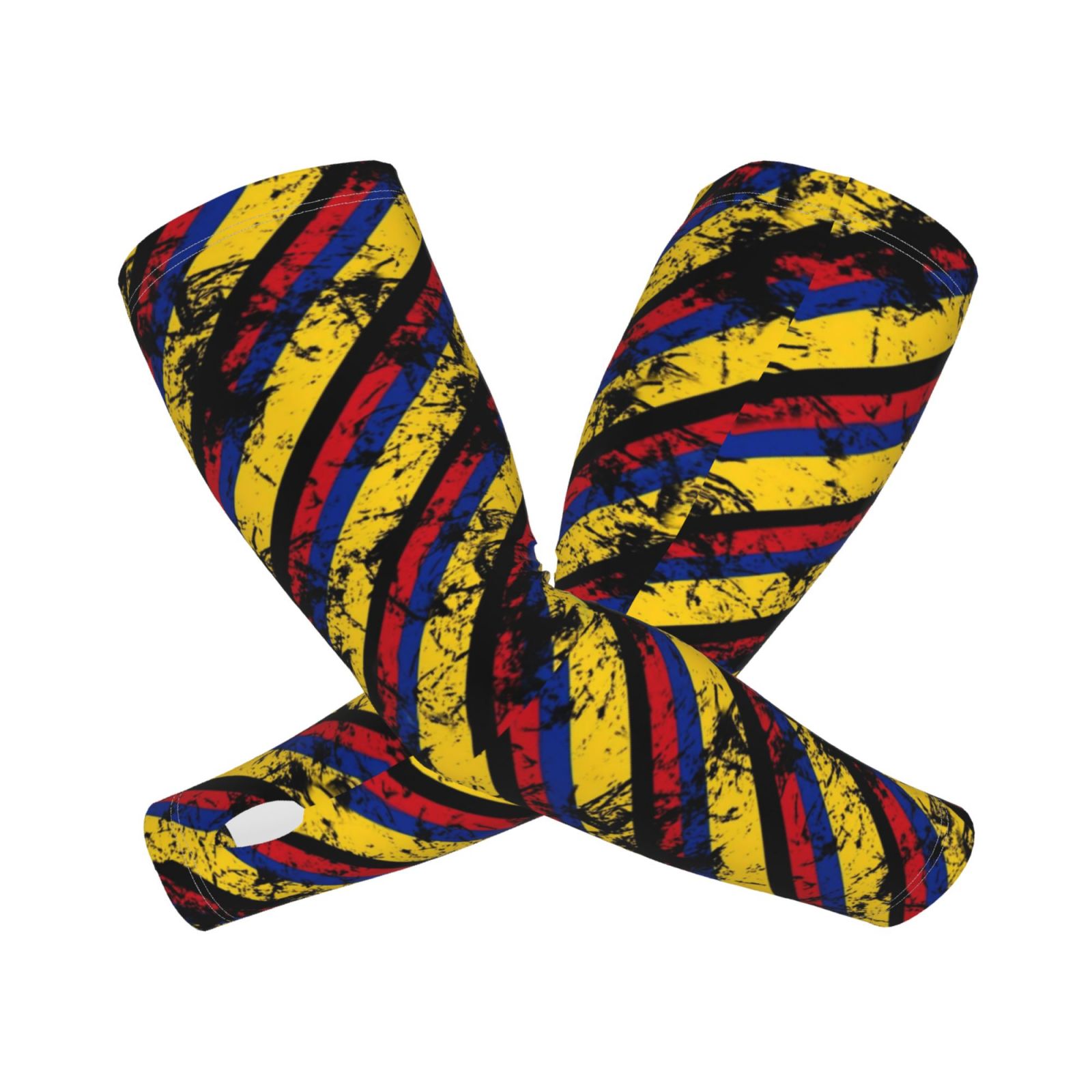 Old Colombian Flag Stripes Sun Protection Cooling Arm Sleeves With ...