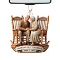 Old Couple Sitting On Rocking Chairs Together - Personalized Acrylic ...