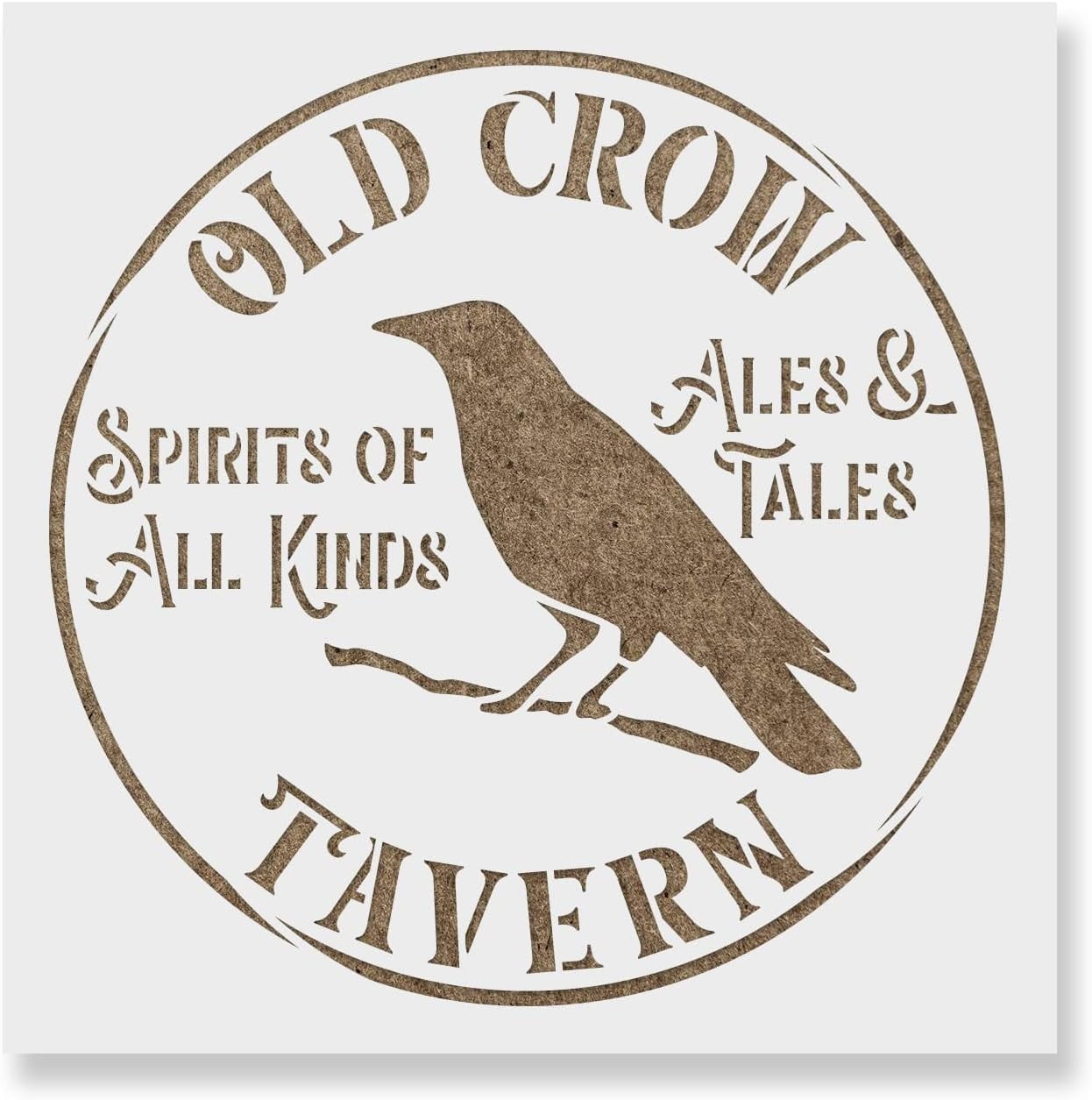 Old Crow Tavern Stencil - Unleash Creepy Creativity with Halloween Stencils, Stencils, Paint ...