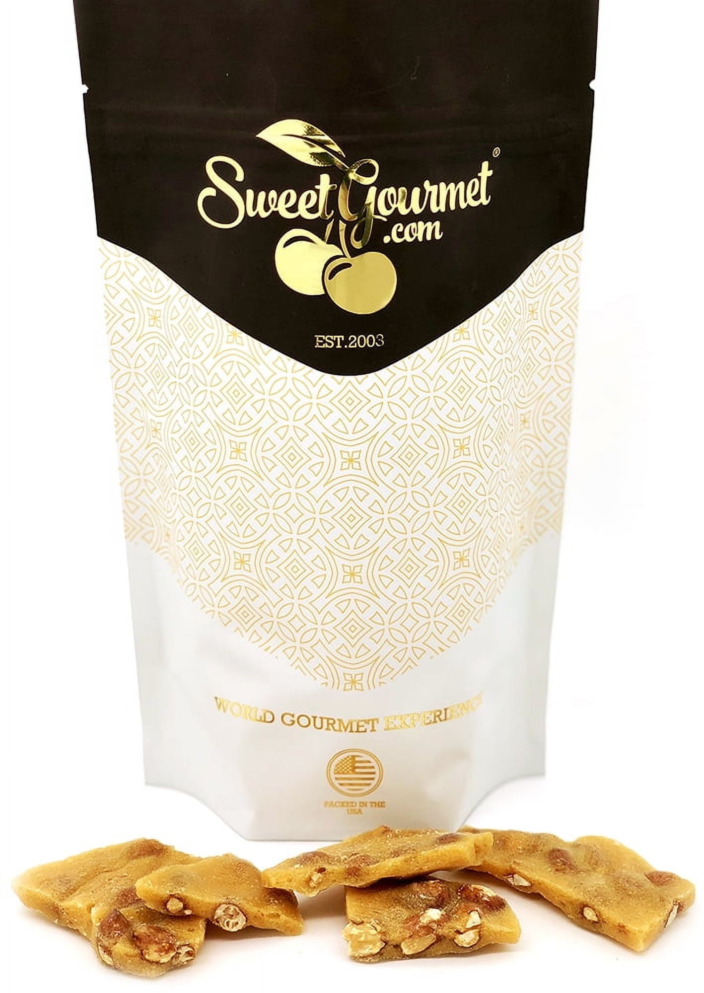 Old Dominion Homemade Thin & Sweet Gourmet Crunchy Peanut Brittle, 1Lb ...