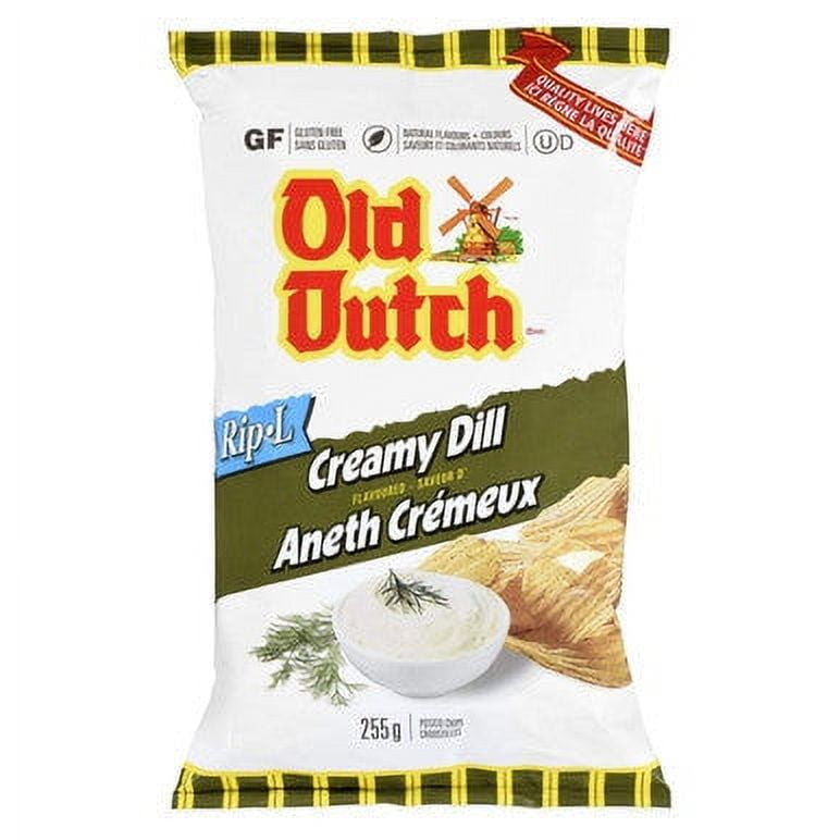 Old Dutch Creamy Dill Flavoured Rip-l Potato Chips, 255g/9 oz ...