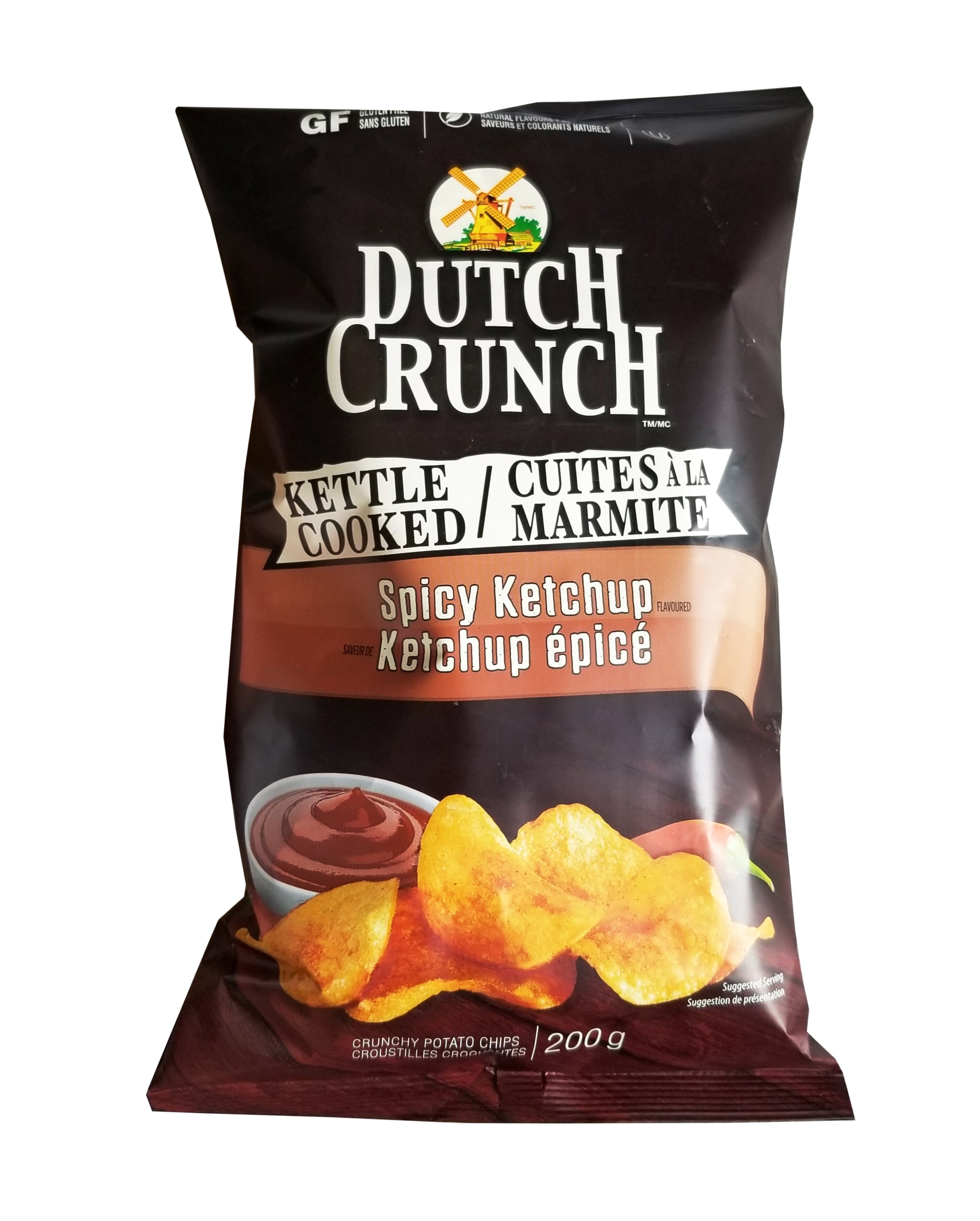 Old Dutch Dutch Crunch Kettle Cooked Spicy Ketchup Chips, 200g/7 oz ...