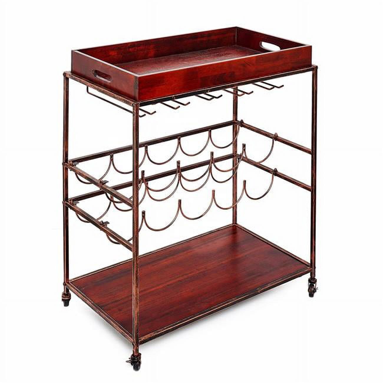 Old Dutch International Avalon Wine and Serving Cart Antique Copper and ...