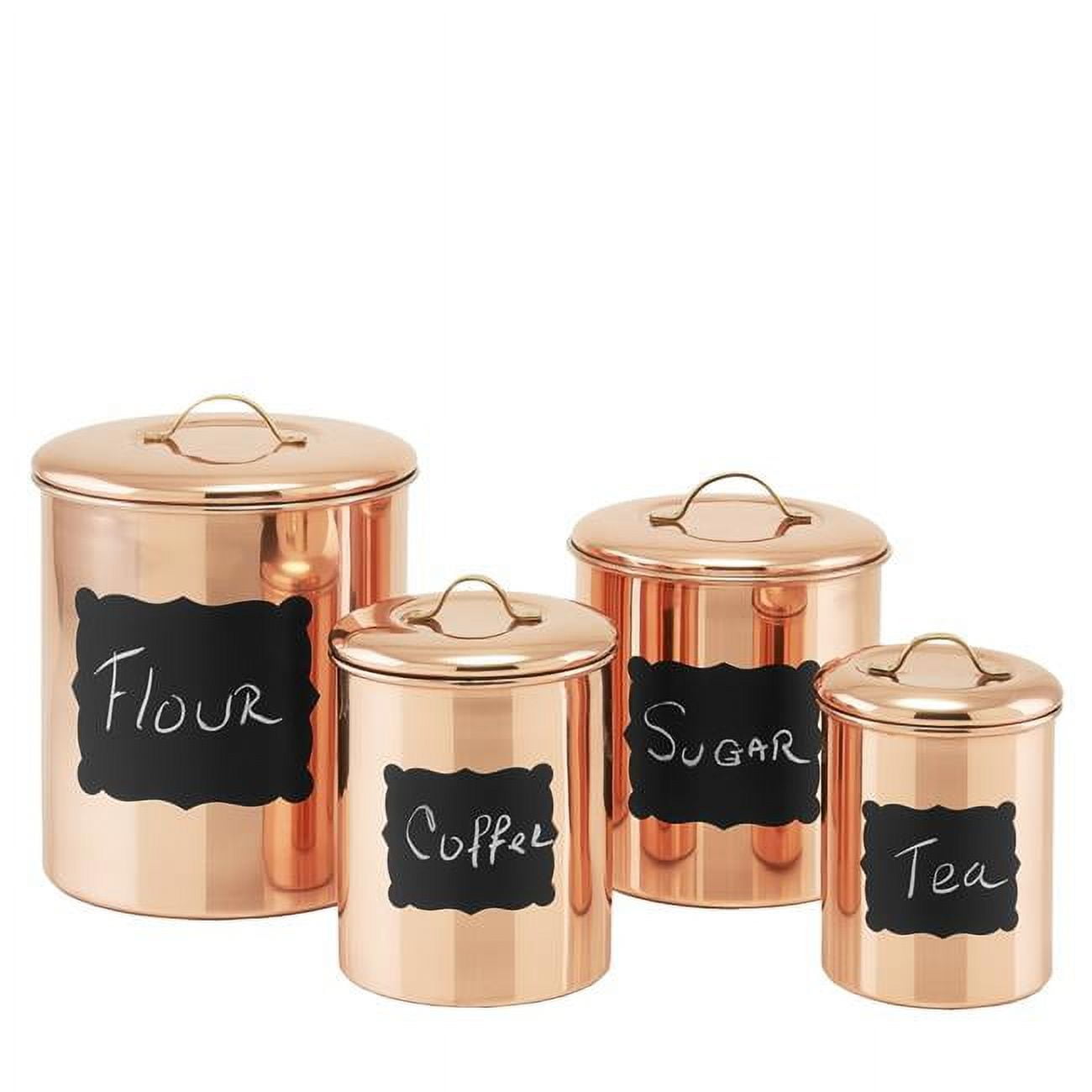 Old Dutch Copper 4-piece Chalkboard Canister Set - Walmart.com