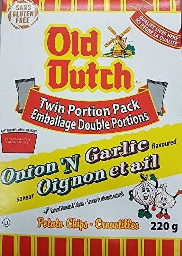 Old Dutch Onion & Garlic Potato Chips 220g Box - Gluten Free, Kosher ...