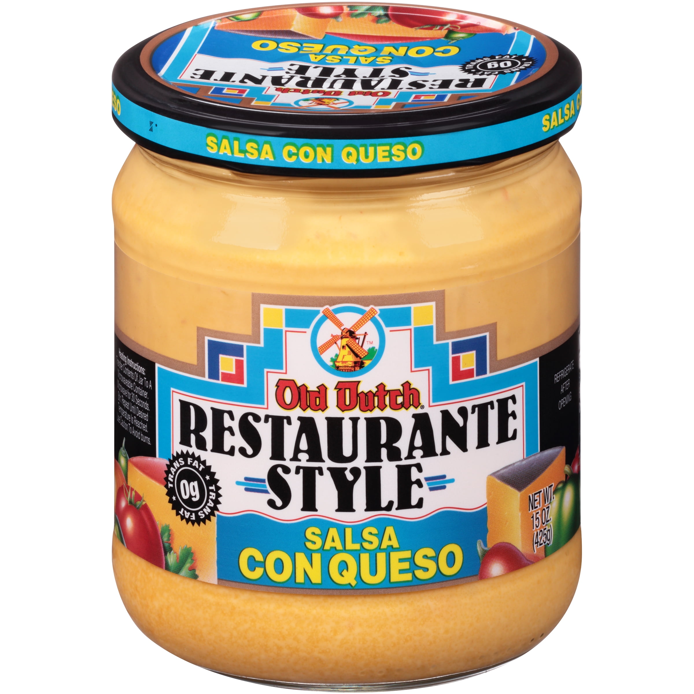 Old Dutch Restaurante Style Salsa Con Queso Cheese Dip with Resealable ...