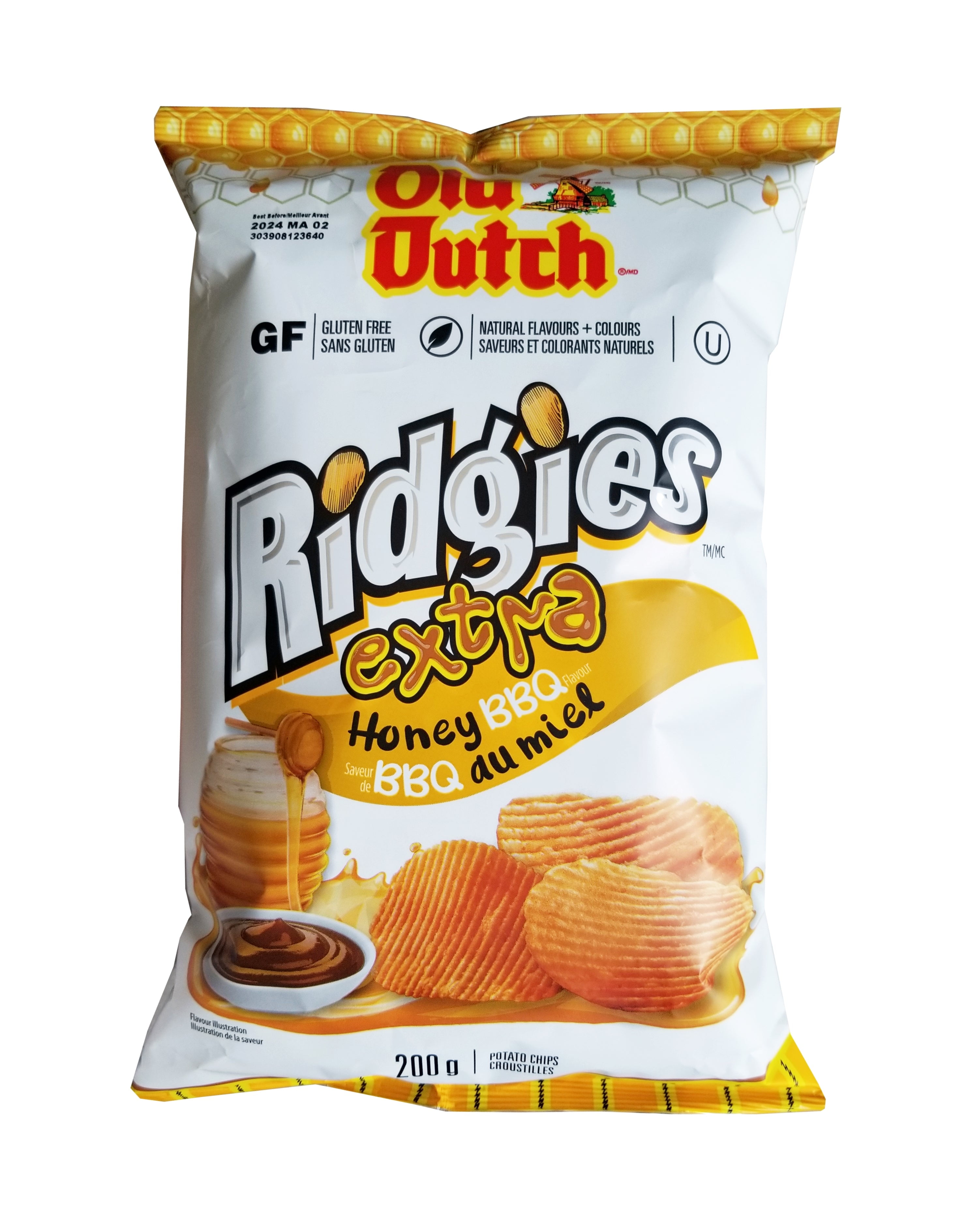 Old Dutch Ridgies Extra Honey BBQ Chips, 200g/7 oz - Walmart.com