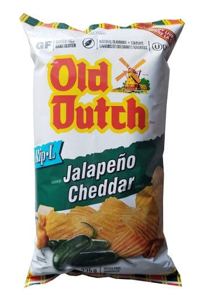 Old Dutch Rip-L Potato Chips Jalapeno Cheddar 235g/8.2 oz. {Imported ...