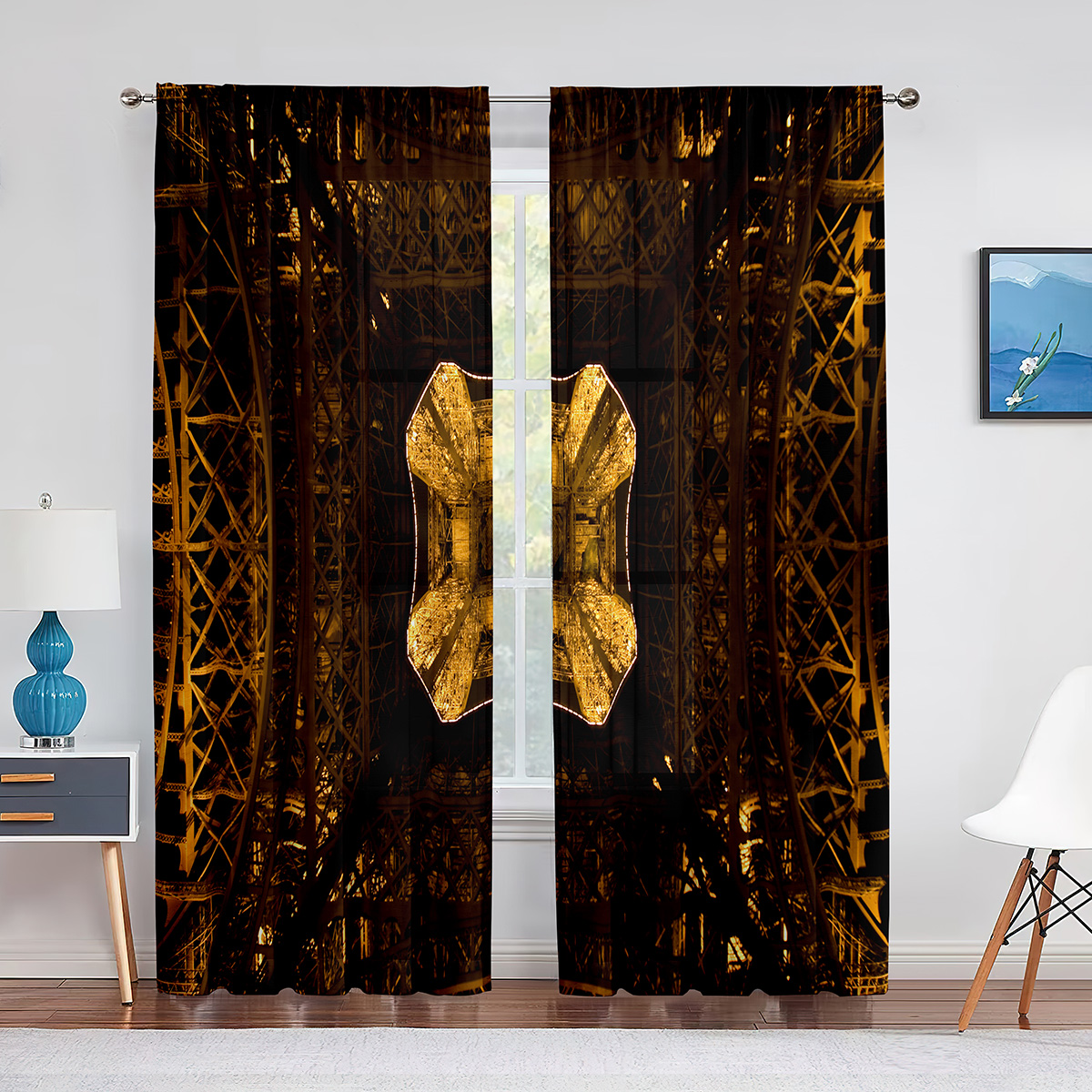 Old Egyptian Pyramids History In Desert with Camel Sheer Voile Curtains ...
