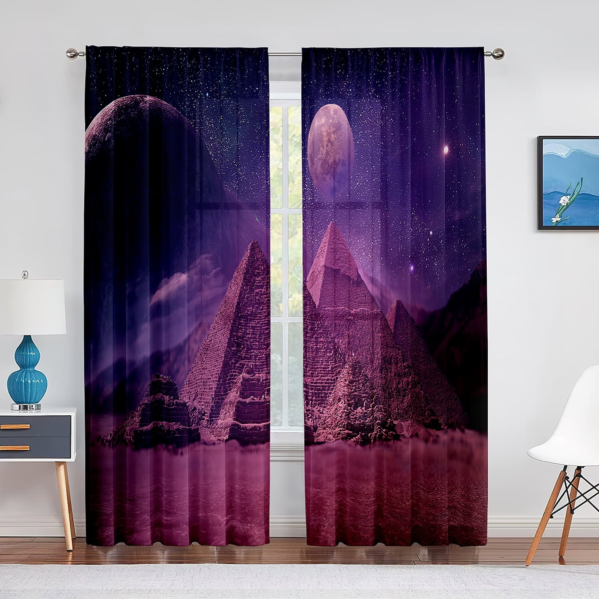 Old Egyptian Pyramids In Desert Flying Eagle Nature Sunshine Sheer ...