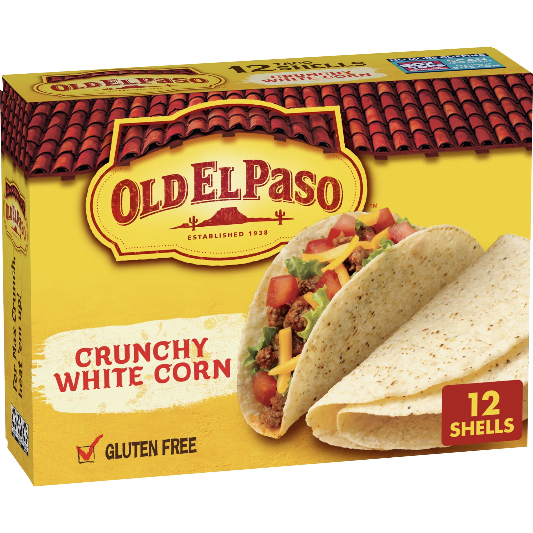 Old El Paso Hard White Corn Taco Shells, 12 Ct., Gluten Free, 4.6 oz ...
