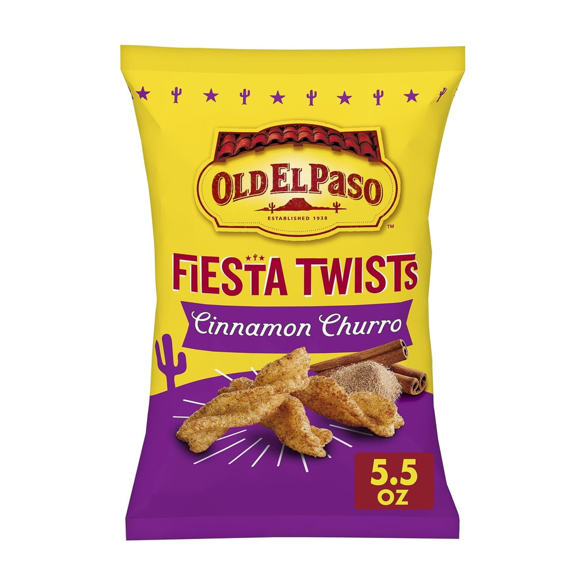 Old El Paso Fiesta Twists Cinnamon Churro Crispy Corn Snacks 5.5 oz ...