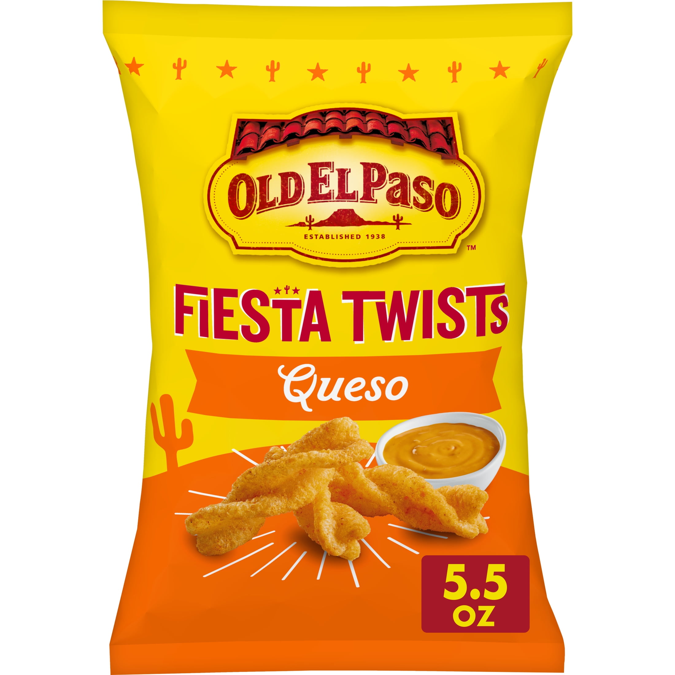 Old El Paso Fiesta Twists, Crispy Corn Snacks, Queso Cheese Flavor, 5.5 ...