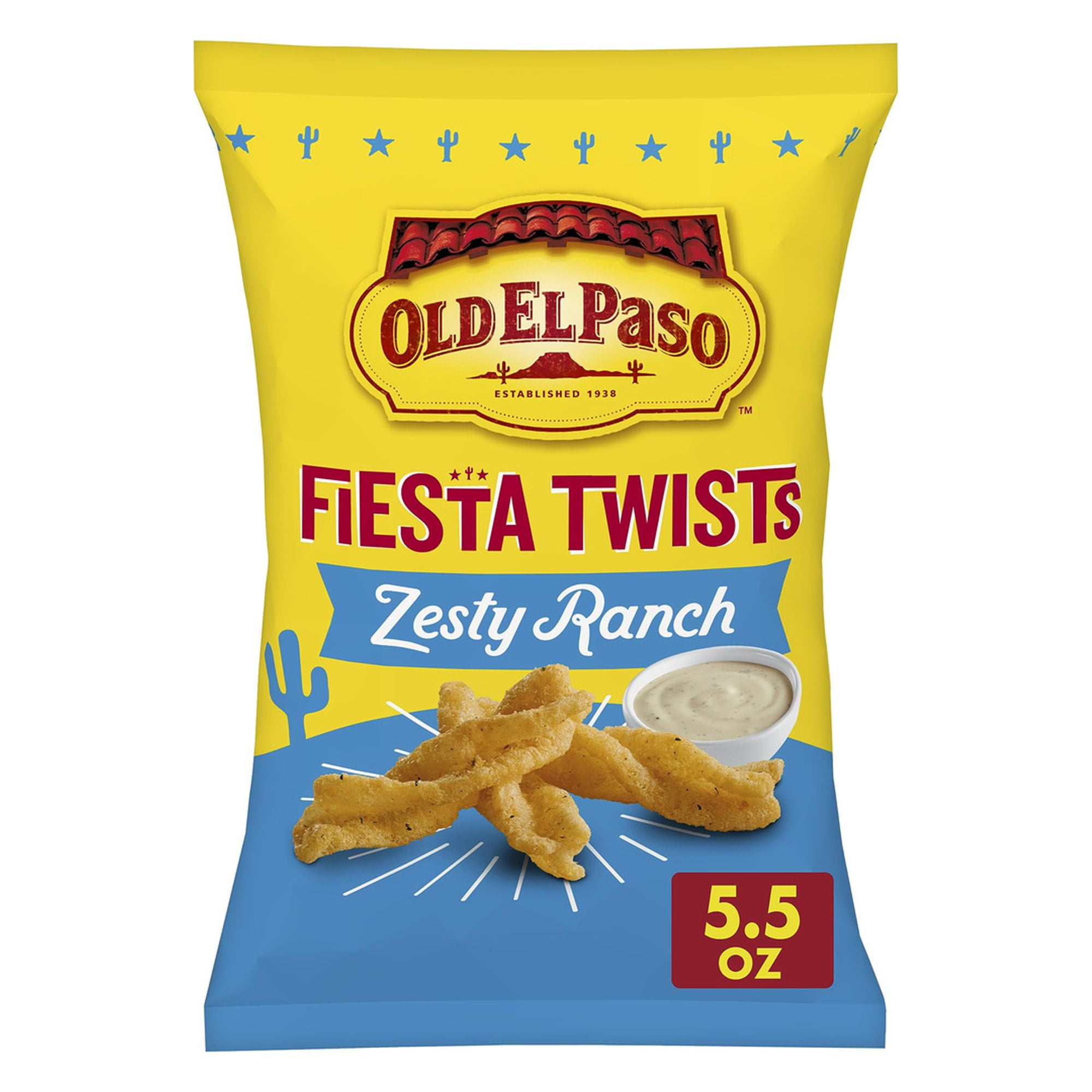 Old El Paso Fiesta Twists Zesty Ranch Crispy Corn Snacks 5.5 oz (Pack ...
