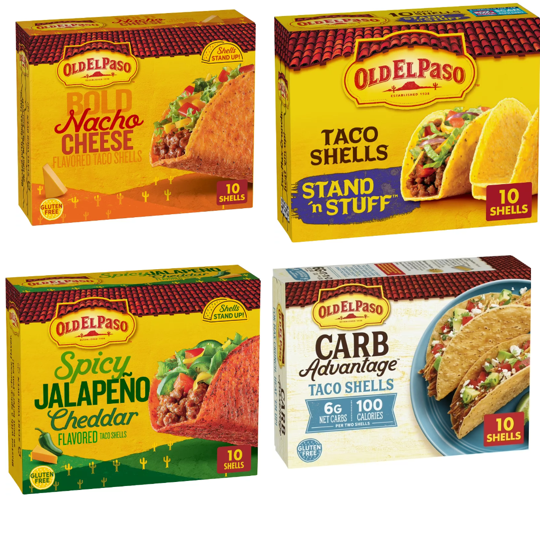 Old El Paso Gluten Free Bold Nacho Cheese Taco Shells - 5.4oz Gluten ...