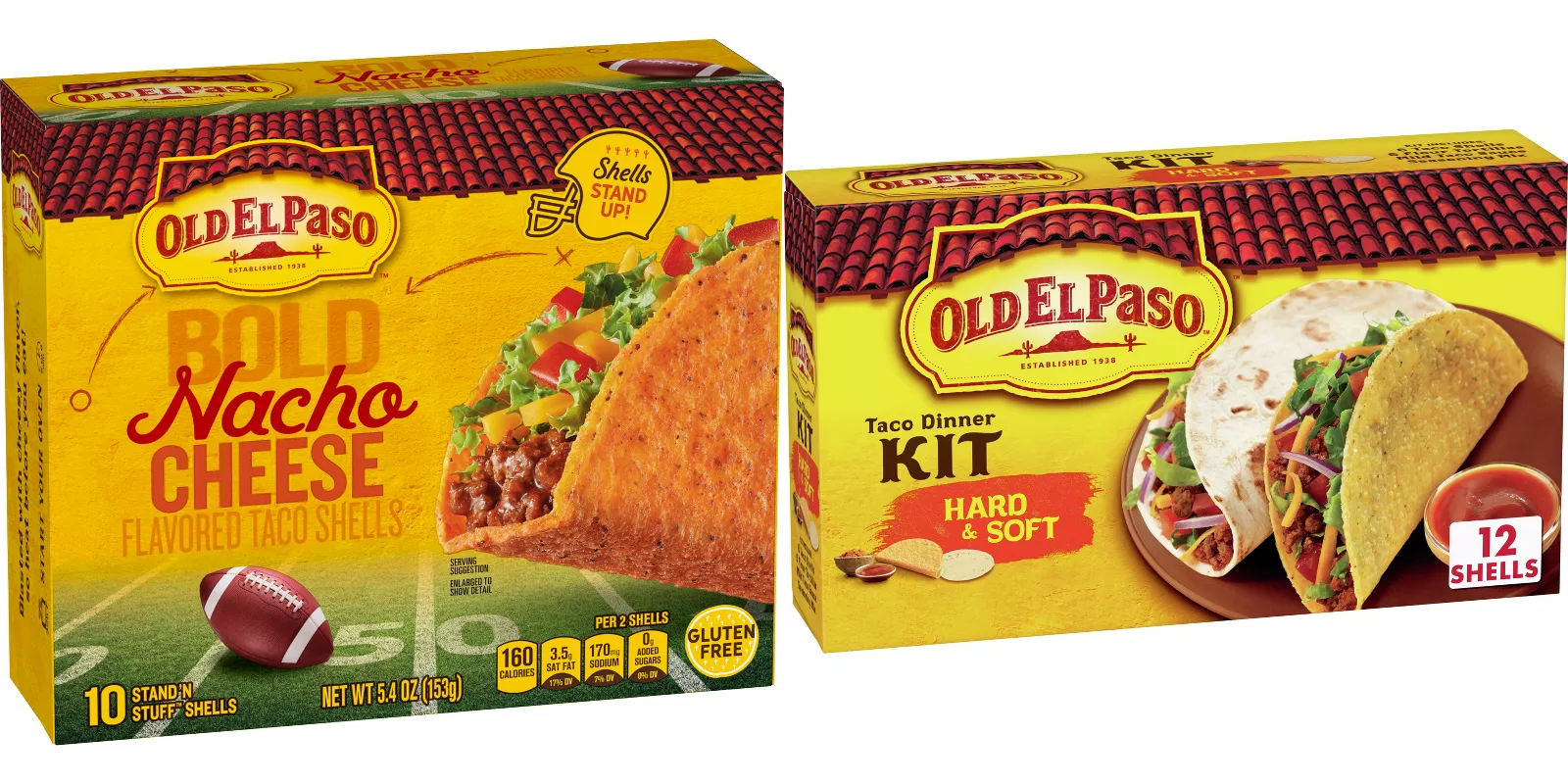 Old El Paso Gluten Free Bold Nacho Cheese Taco Shells - 5.4oz - Old El ...