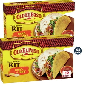 General Mills Old El Paso Hard and Soft Taco Kit, 12ct, Crunchy Shells ...
