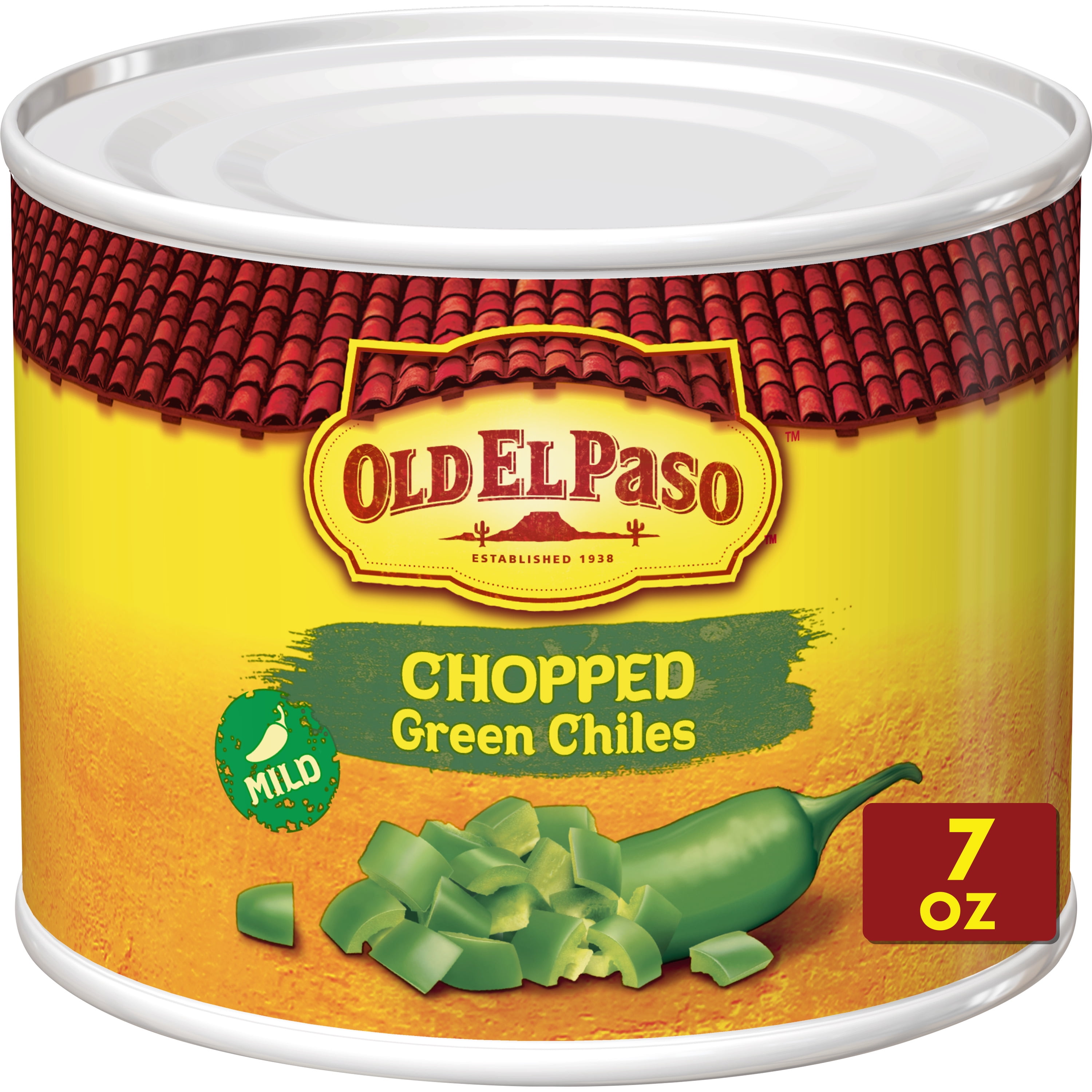 Old El Paso Mild Chopped Green Chiles, 7 oz - Shelf-Stable and Ready-to ...