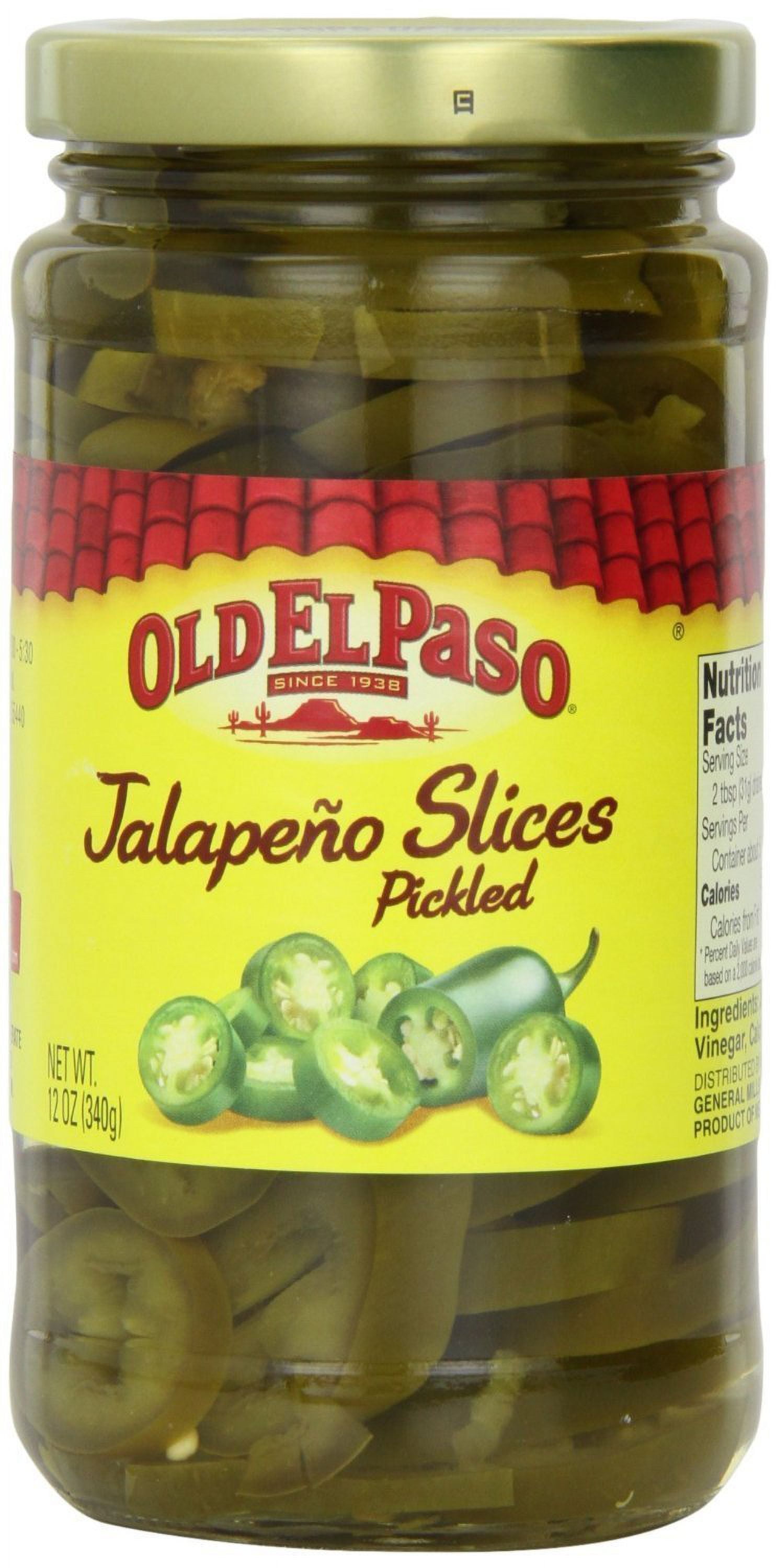 Old El Paso Pickled Hot Jalapeno Slices, 12-Ounce, Pack of 2, Made with ...