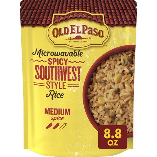 Old El Paso Rice, Spicy Southwest Style, Microwavable Pouch, 8.8 Oz ...
