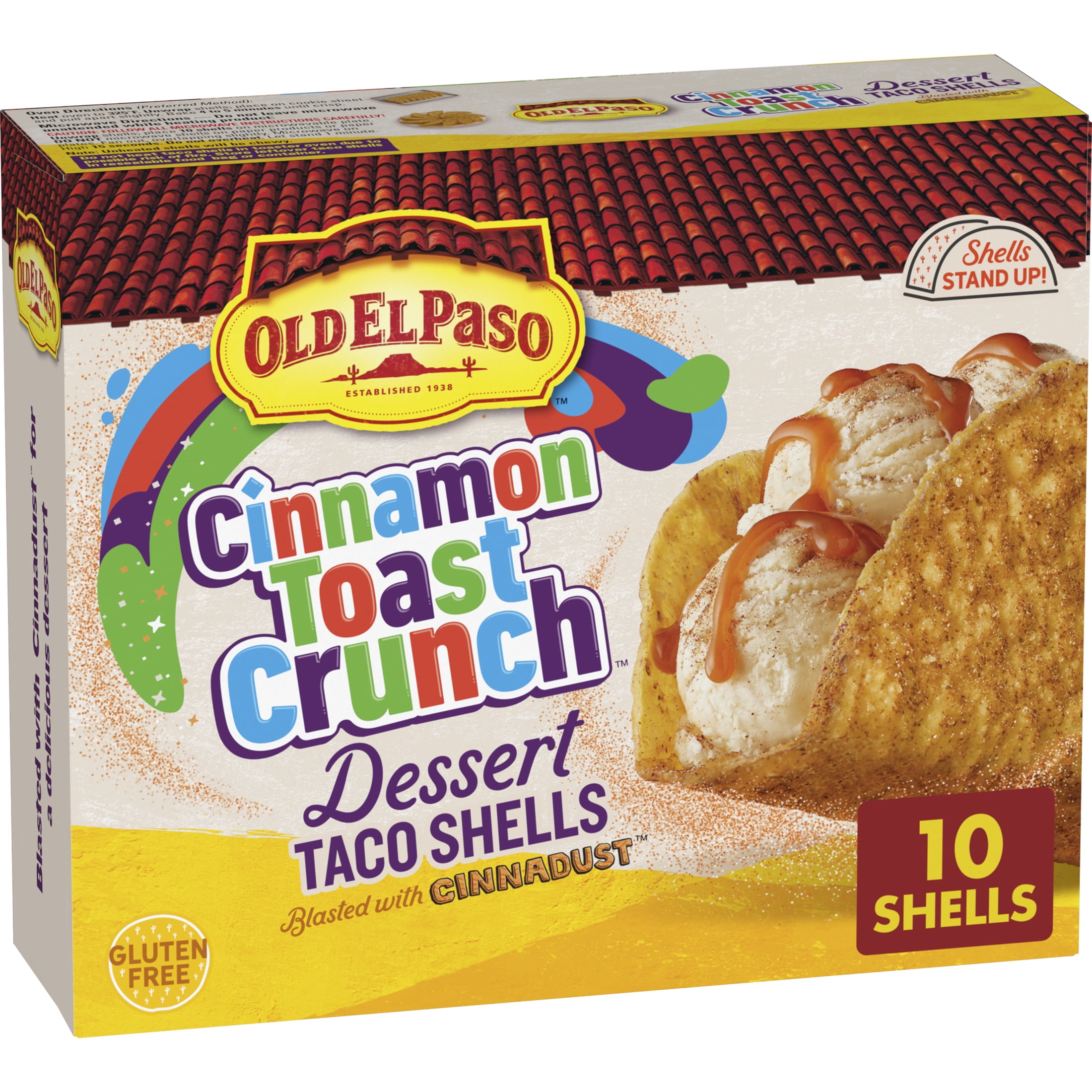 Old El Paso Stand N Stuff Cinnamon Toast Crunch Dessert Taco Shells, 10 ...