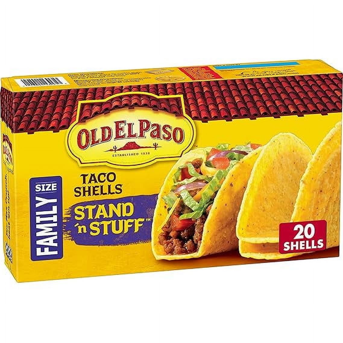 Old El Paso Stand 'N Stuff Taco Shells, Gluten Free, Family Size, 20 ...