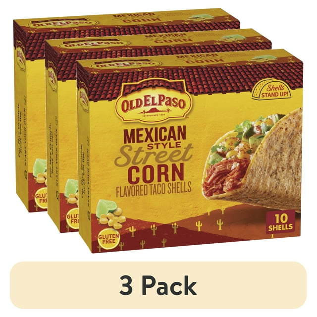 (3 pack) Old El Paso Stand 'N Stuff Taco Shells, Mexican Style Street ...