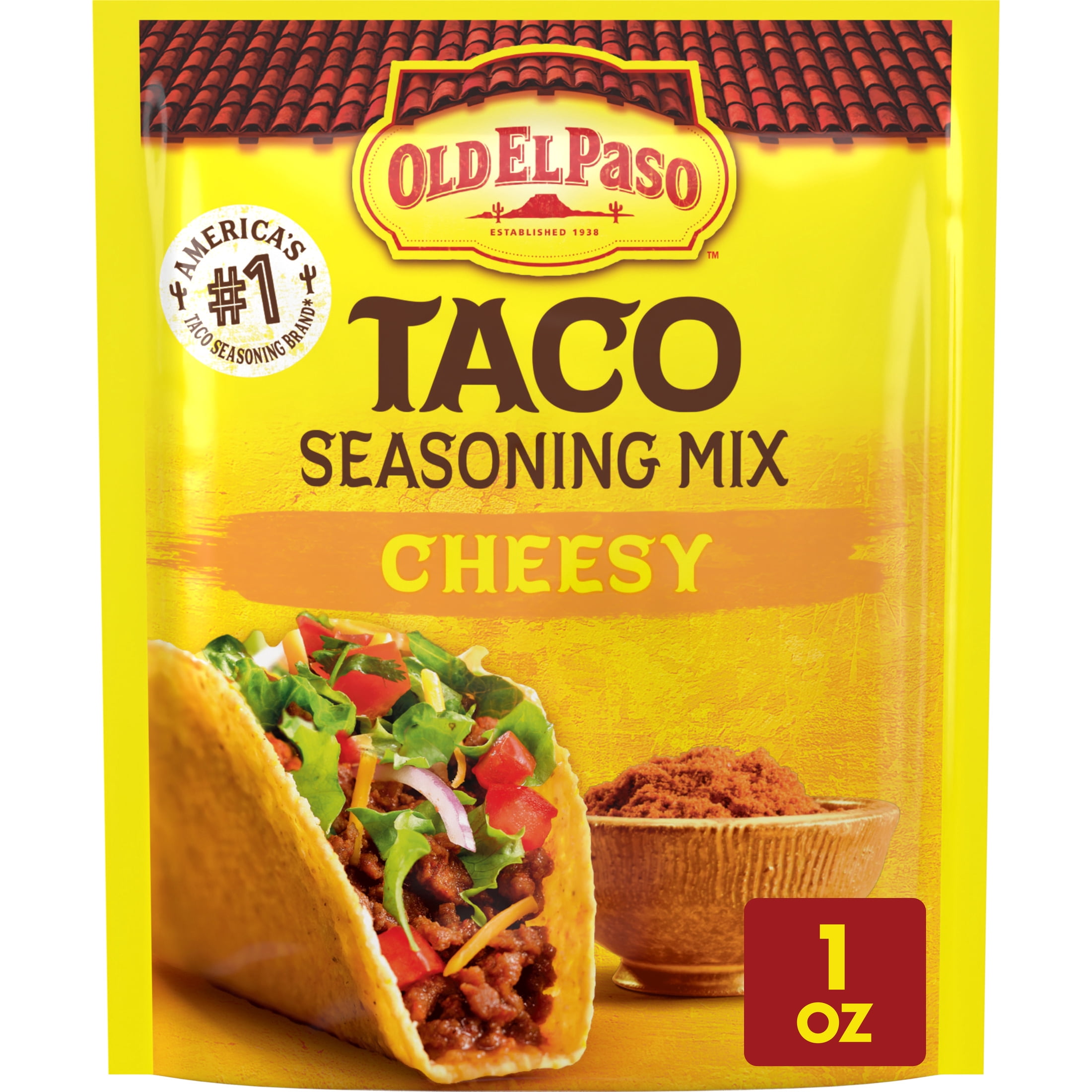 Old El Paso, Cheesy Taco Seasoning Mix, 1 oz Packet, Meal Prep ...