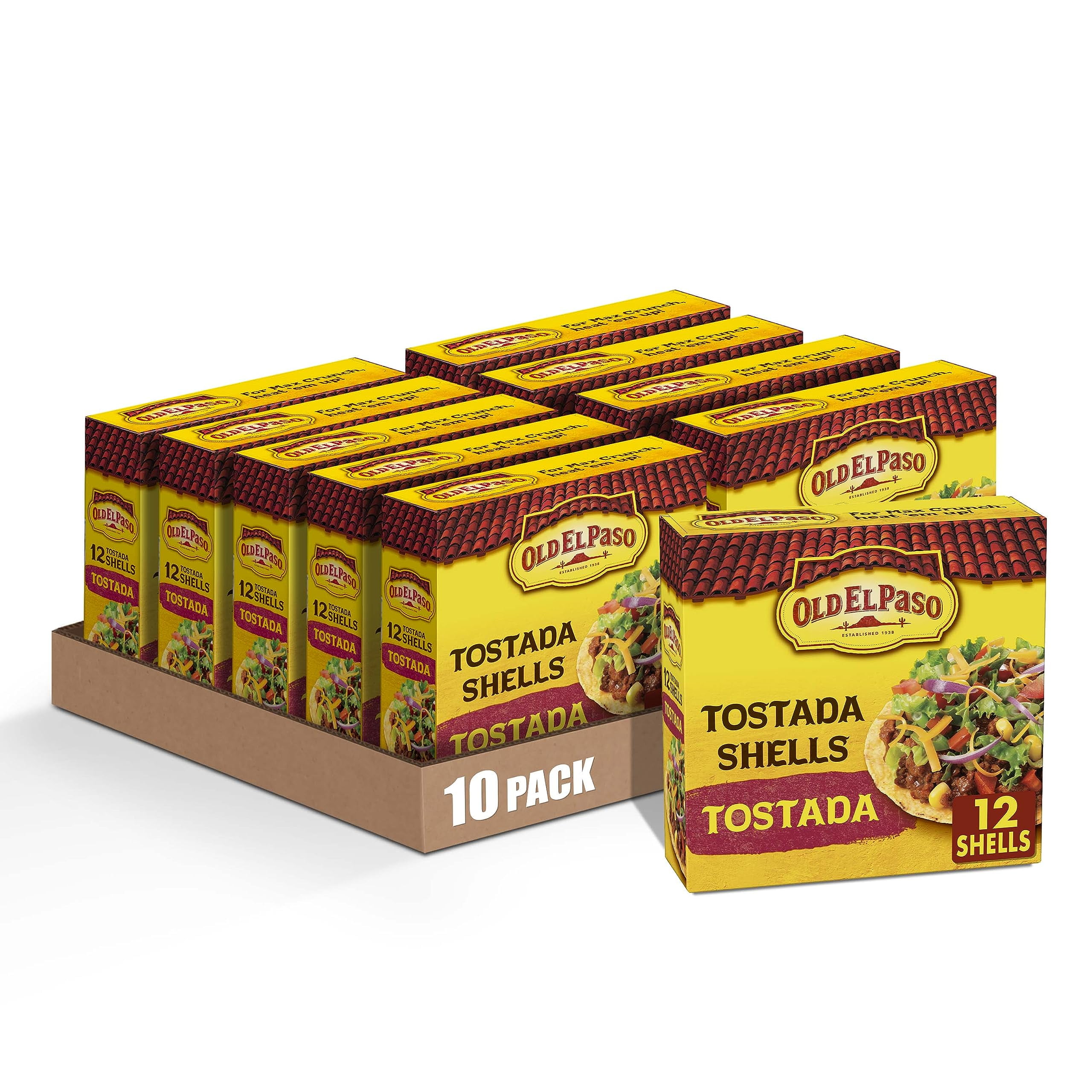 Old El Paso Tostada Shells, HYZ01 Gluten Free, 12-count, 4.5 oz. (Pack ...