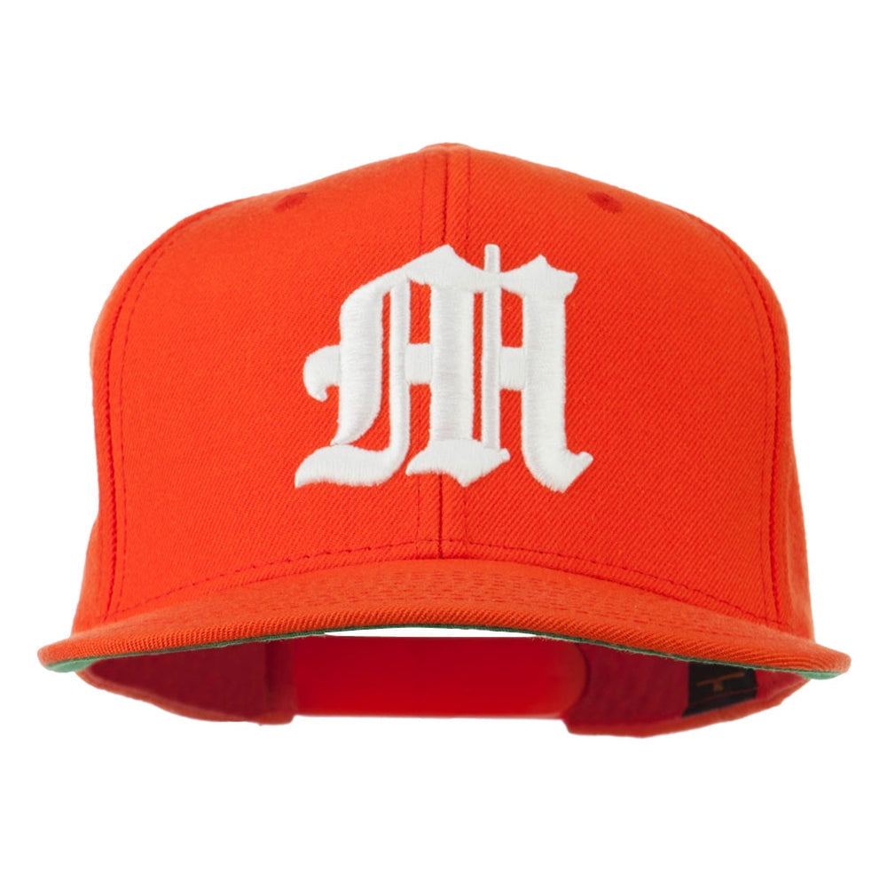 Old English 3D M Embroidered Cap - Orange OSFM - Walmart.com