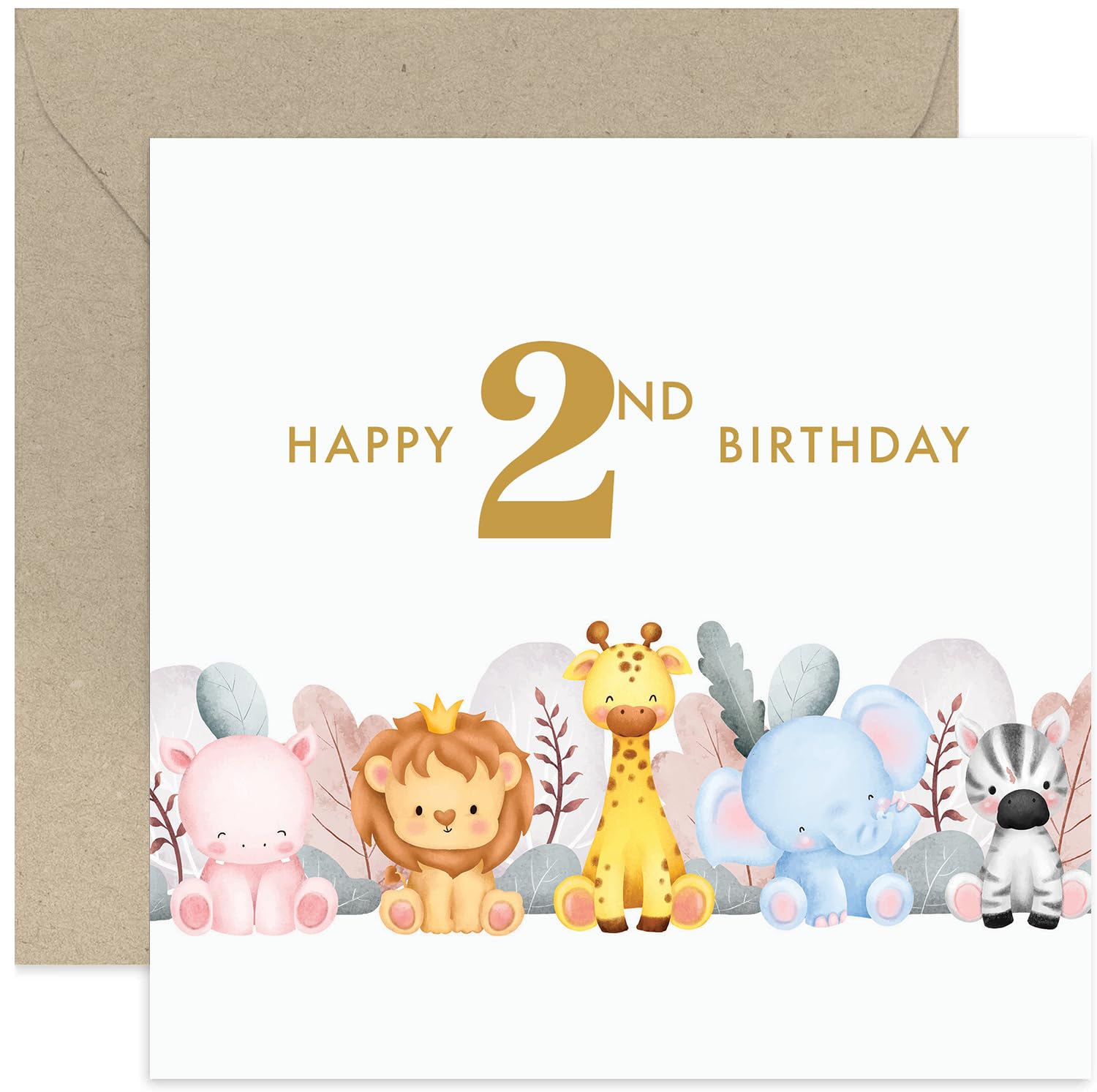 Old English Co. Second Birthday Card for Boy or Girl - Age 2 - Cute ...