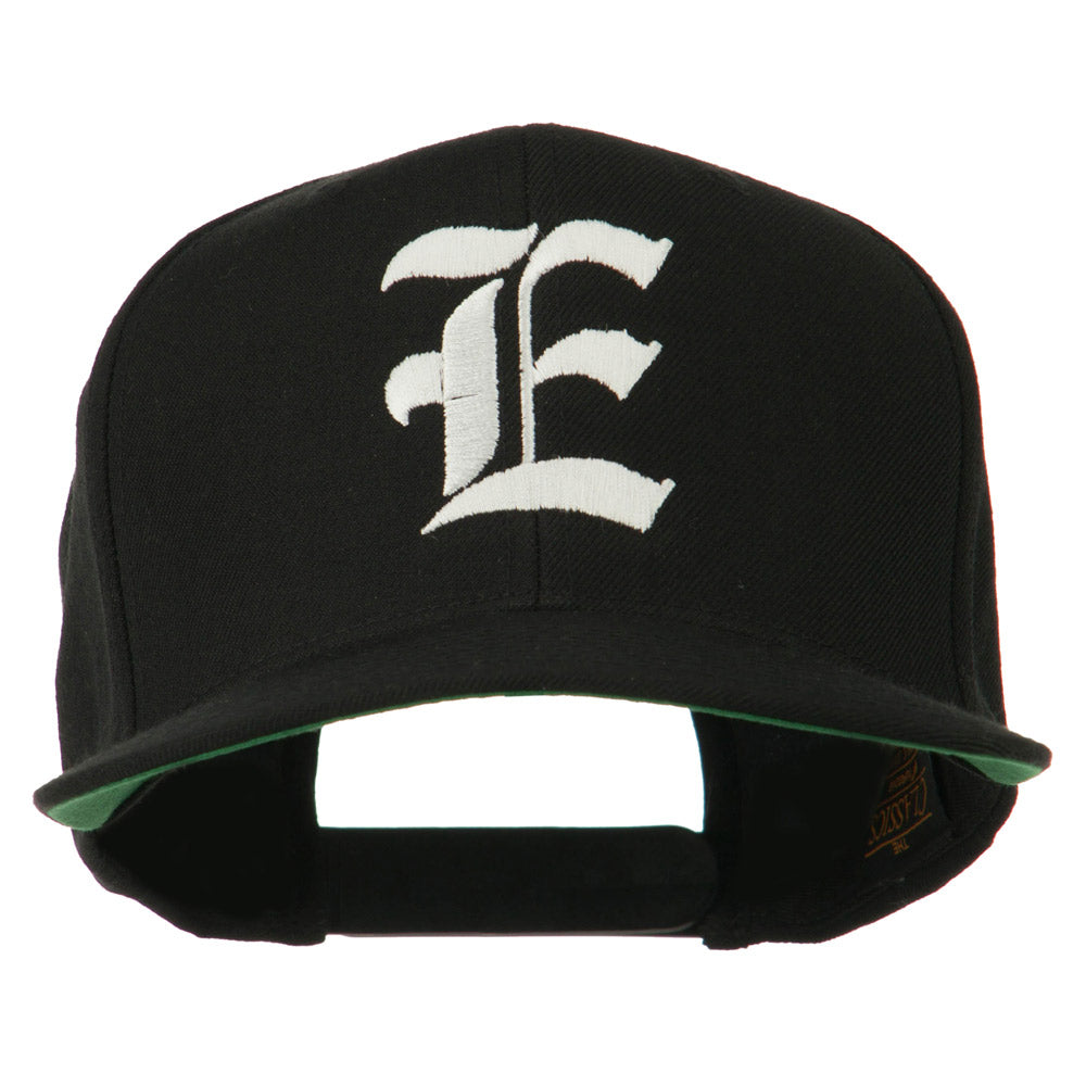 Daxton Classic Snapback Hat Old English Font Alphabet A to Z Flat Bill ...