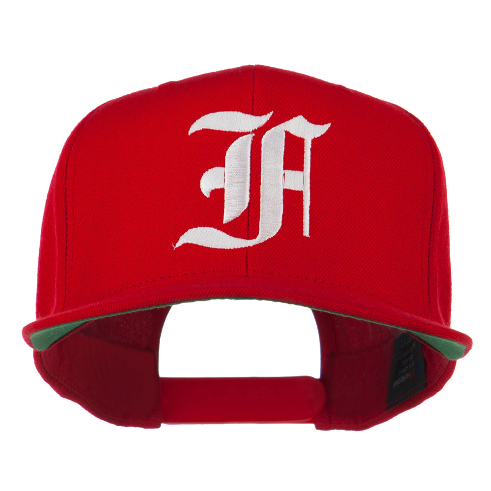 Old English F Embroidered Flat Bill Cap - Red OSFM - Walmart.com
