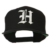 Daxton Classic Snapback Hat Old English Font Alphabet A to Z Flat Bill ...