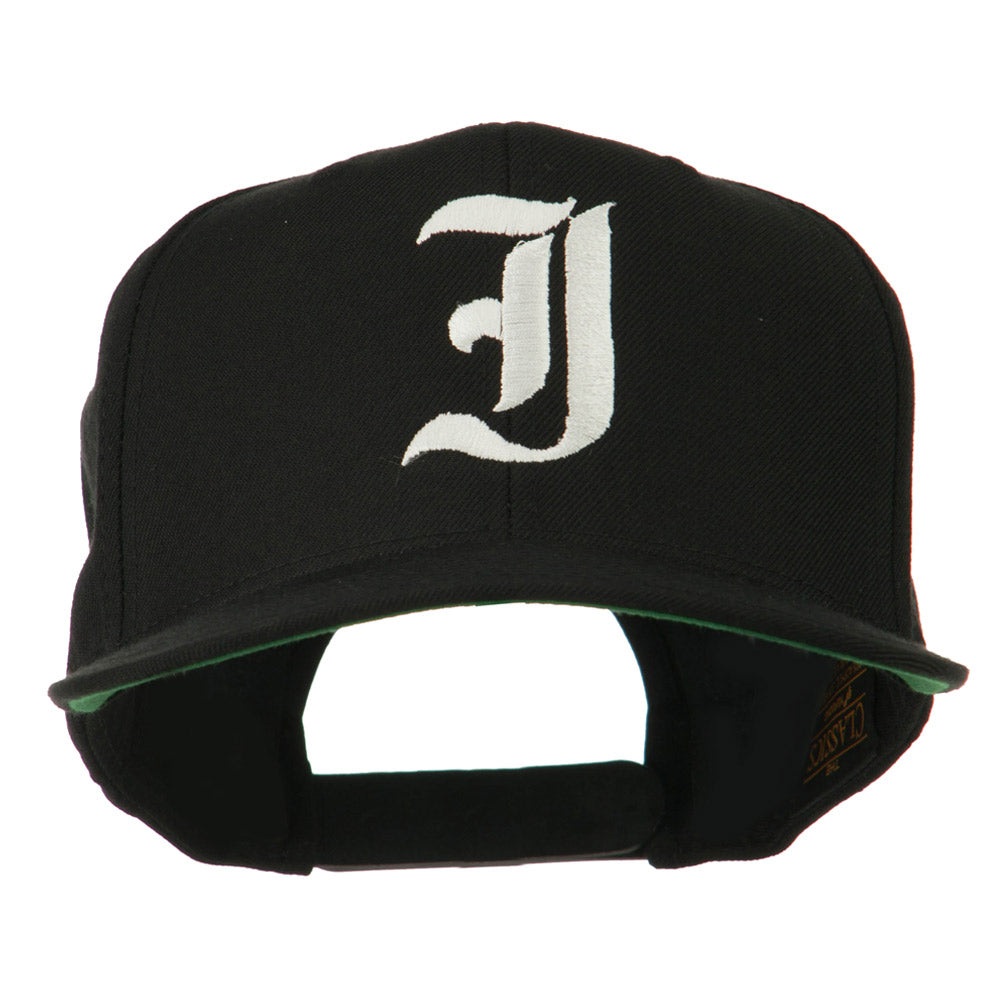 Daxton Classic Snapback Hat Old English Font Alphabet A to Z Flat Bill ...