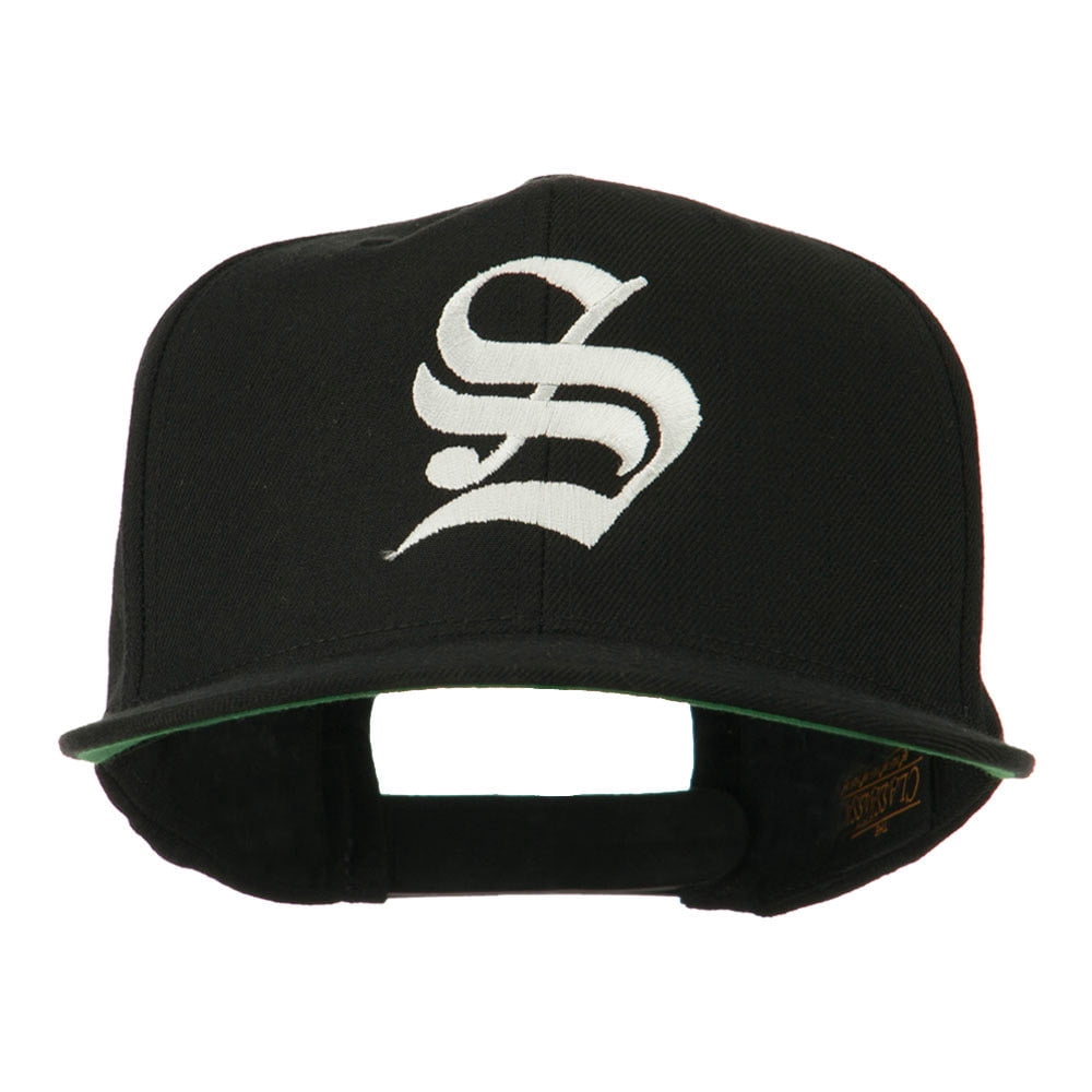 Old English S Embroidered Cap - Black OSFM - Walmart.com