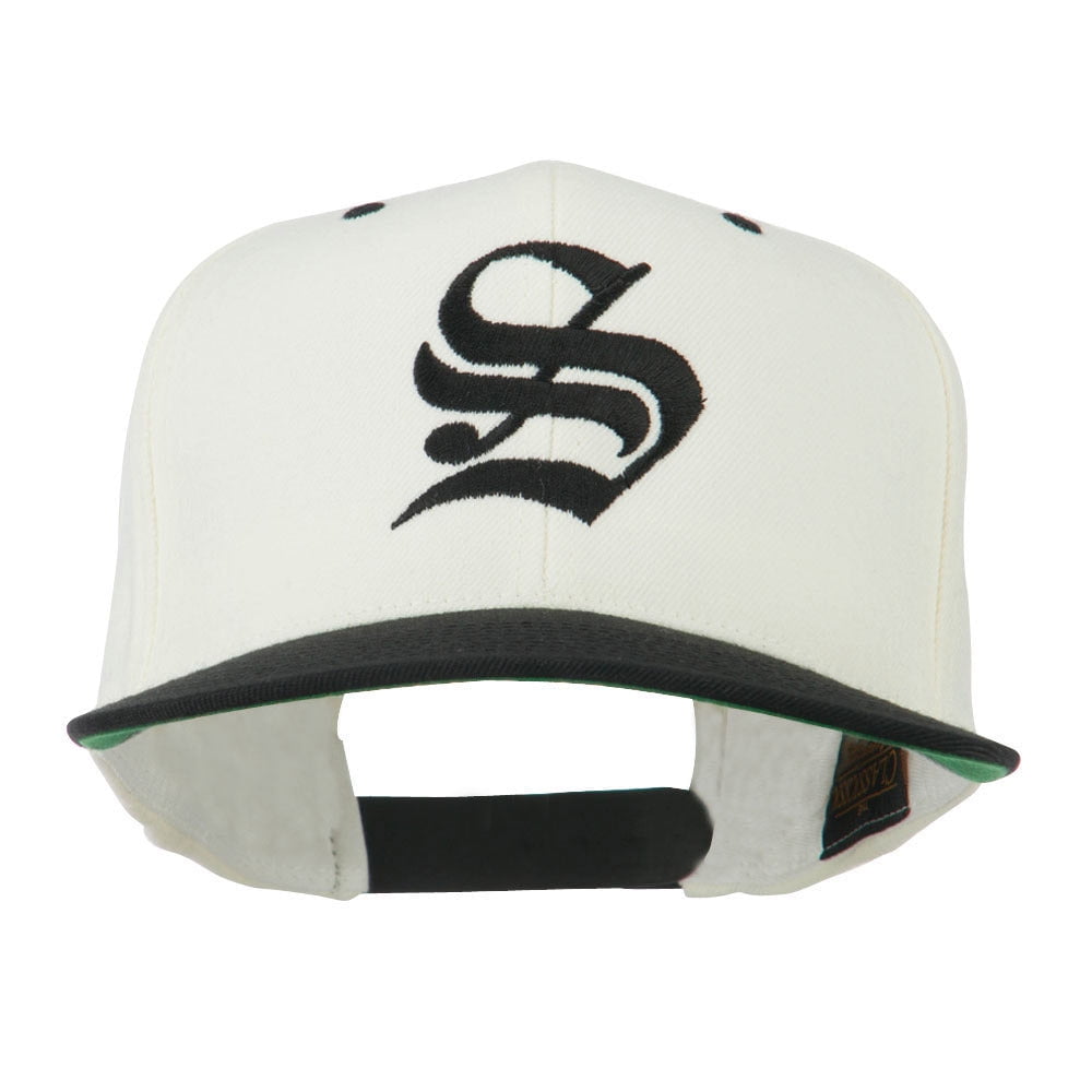 Old English S Embroidered Cap - Natural Black OSFM - Walmart.com