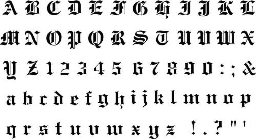 Designer Stencils 3” Old English Script Letter Stencil - Walmart.com