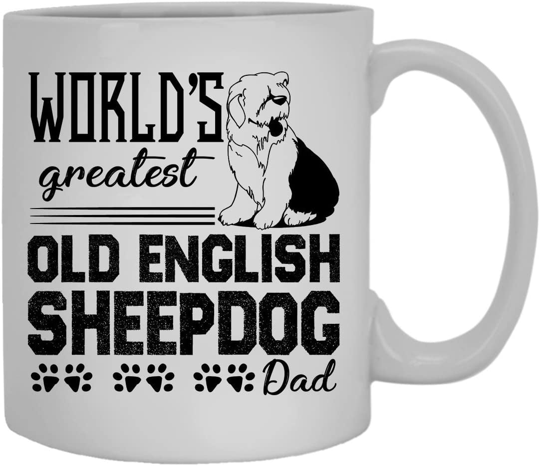 Old English Sheepdog Dad Ceramic Coffee Mug, Tea Cup Design 11 oz ...