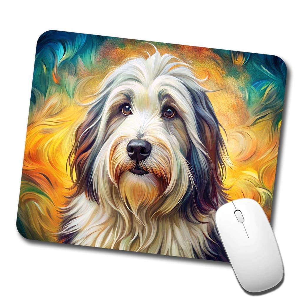 Old English Sheepdog Dog Bohemian Art Mouse Pad Low Profile Gaming Mat ...