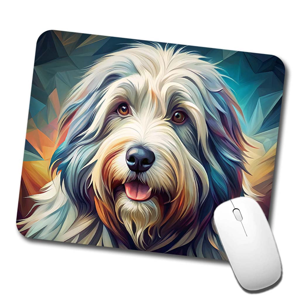 Old English Sheepdog Dog Contemporary Art Mouse Pad Low Profile Gaming ...