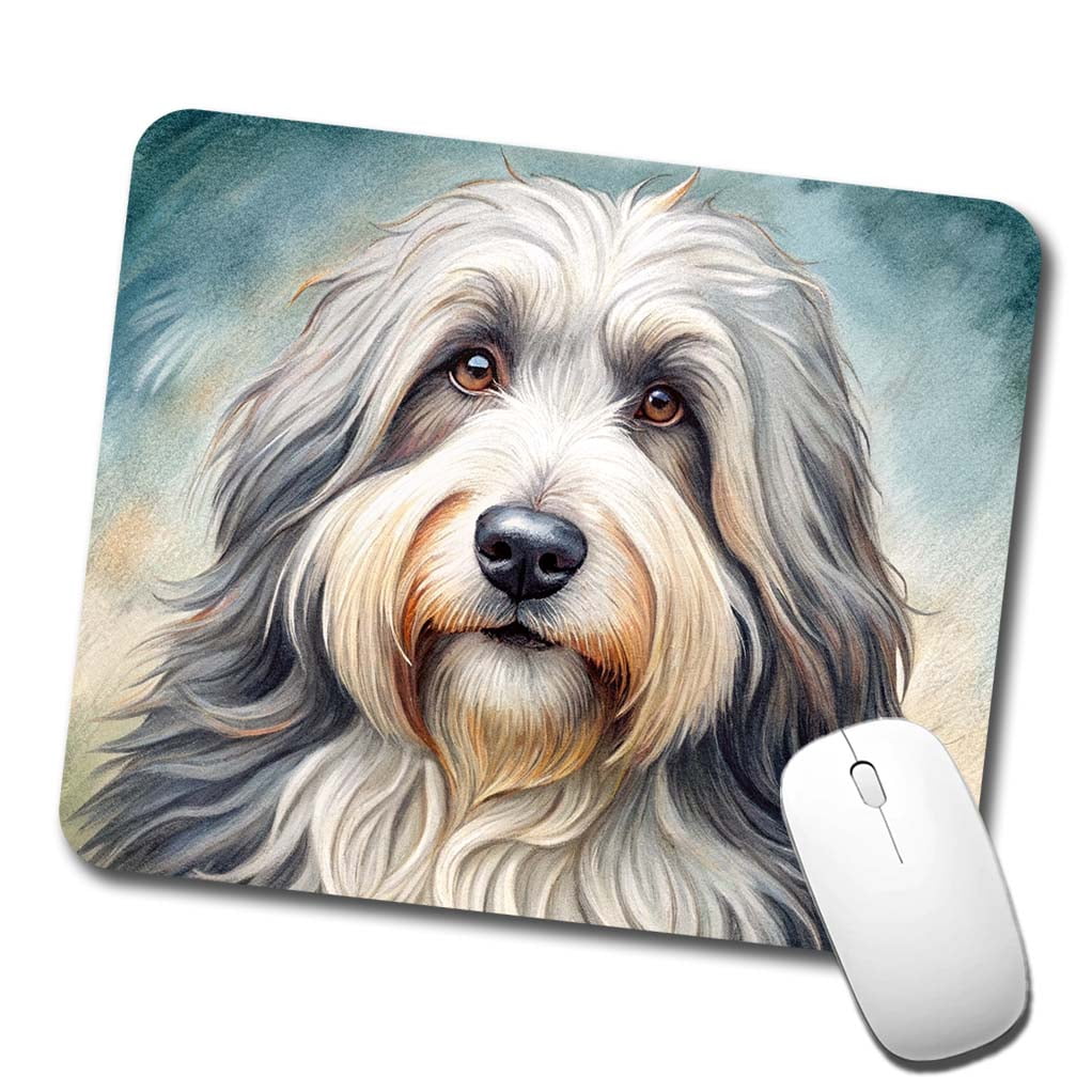 Old English Sheepdog Dog Illustration Mouse Pad Low Profile Gaming Mat ...