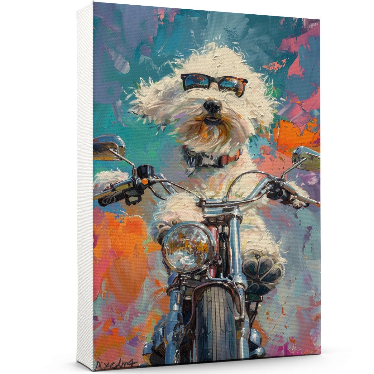 Old English Sheepdog Dog Poster Riding A Motorcycle - Old English ...
