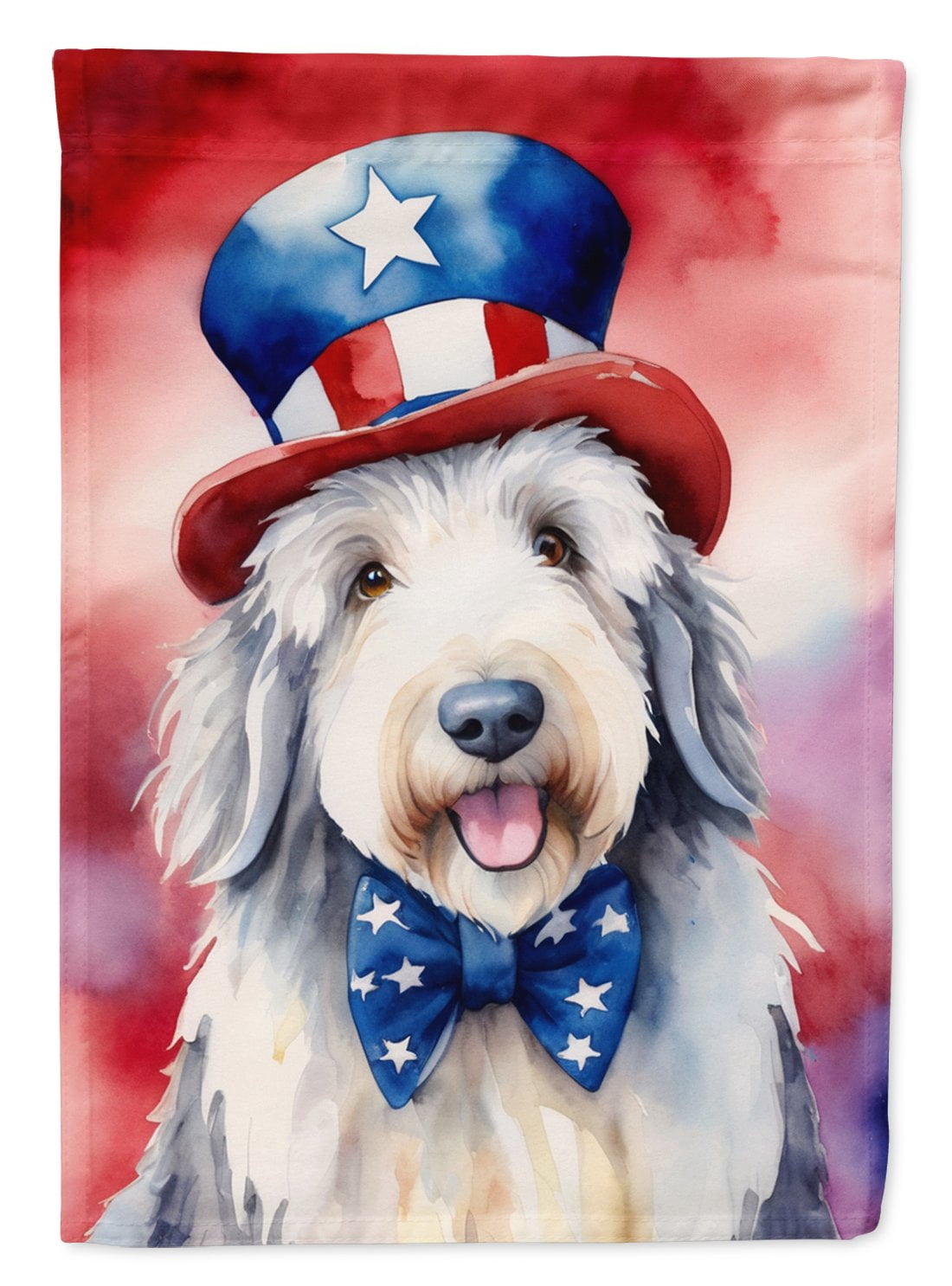 Old English Sheepdog Patriotic Garden Flag 11.25 in x 15.5 in - Walmart.com