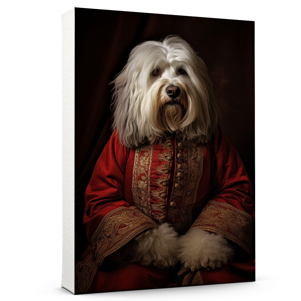 Old English Sheepdog Pet Portrait in a Royal Costume Dog in a Costume ...